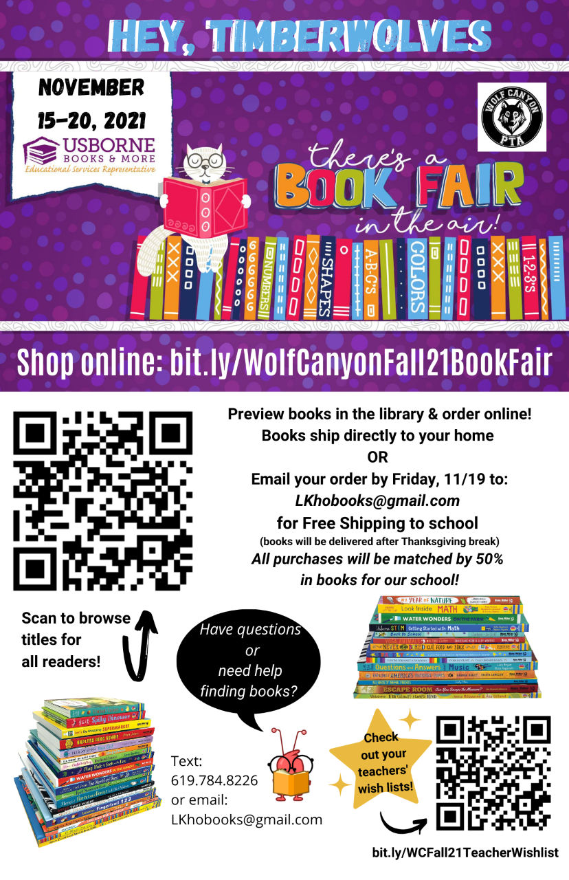 Our Virtual Book Fair is Here!!! | Wolf Canyon – Home of the Timberwolves