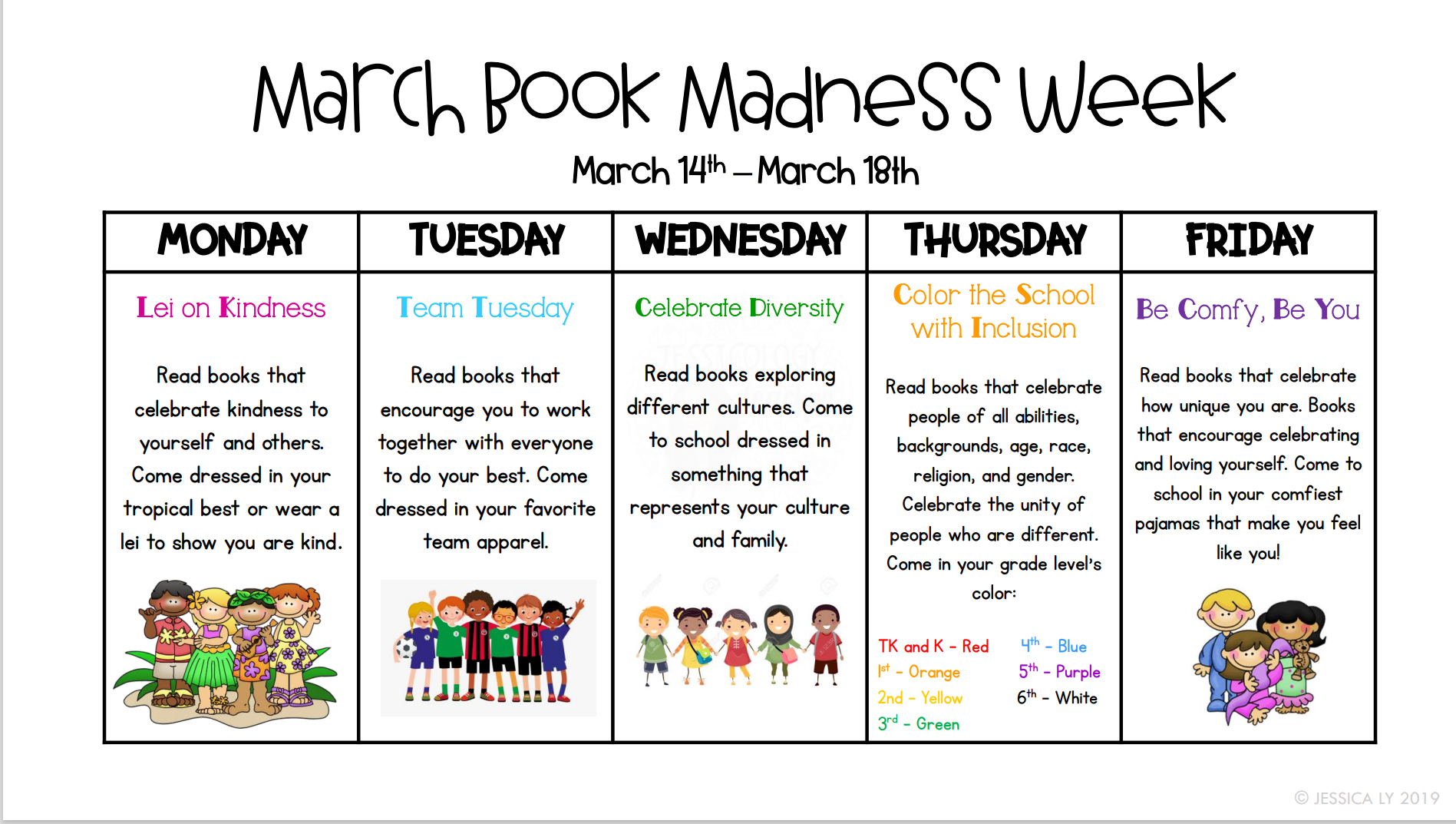 March Book Madness Spirit Week | Wolf Canyon – Home of the Timberwolves
