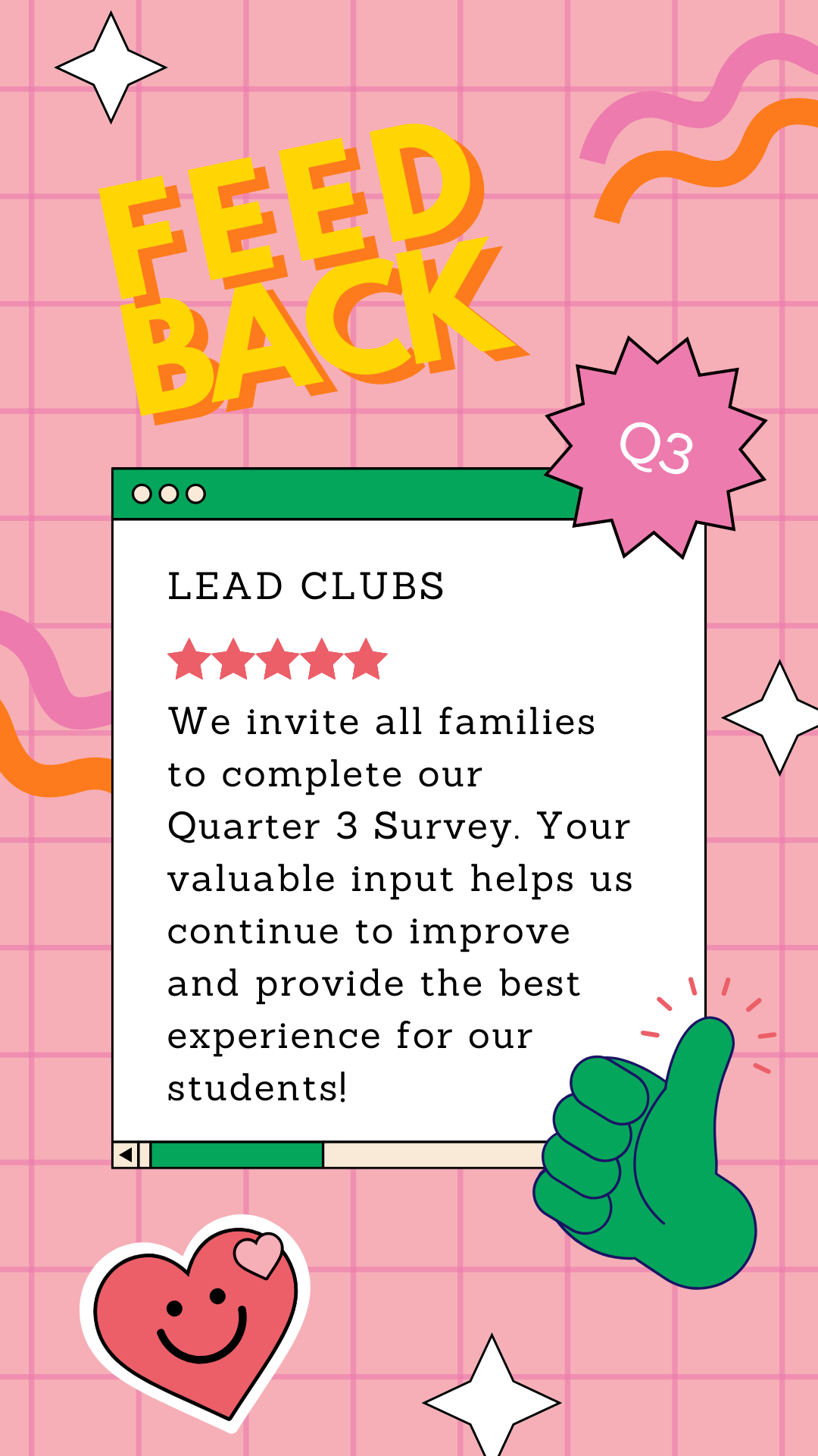 LEAD Clubs – Quarter 3 Survey! Your Feedback Matters! | Wolf Canyon ...